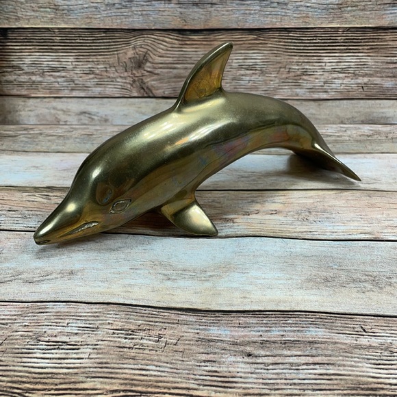 Accents | Midcentury Modern Brass Dolphin Figurine | Poshmark